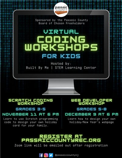 Passaic County Parks & Recreation: Children's Coding Workshops